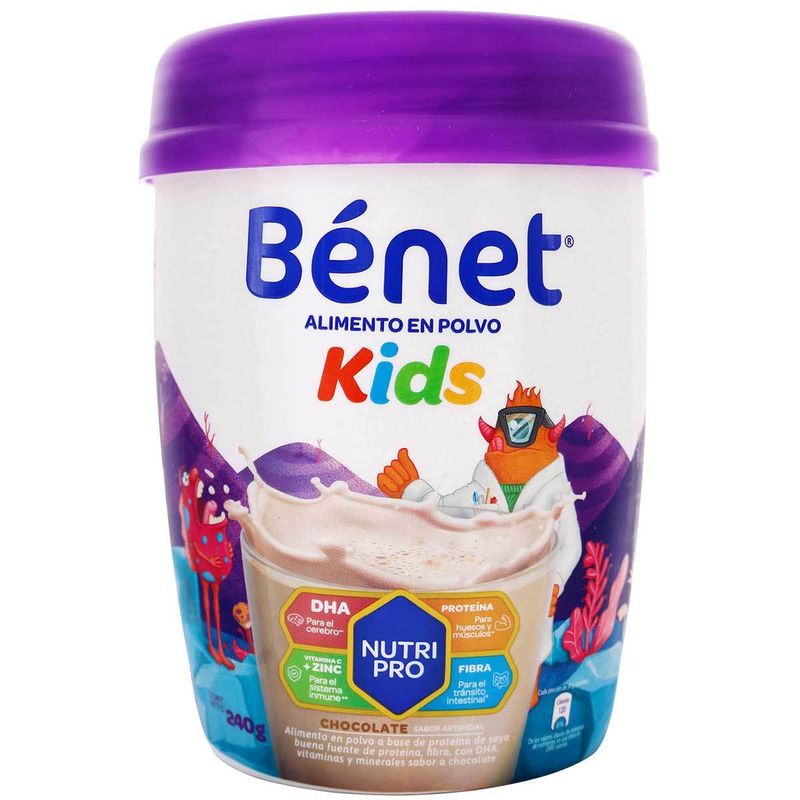 Alimento Bénet Kids Polvo Chocolate Frasco X 240 G. - Farmaexpress