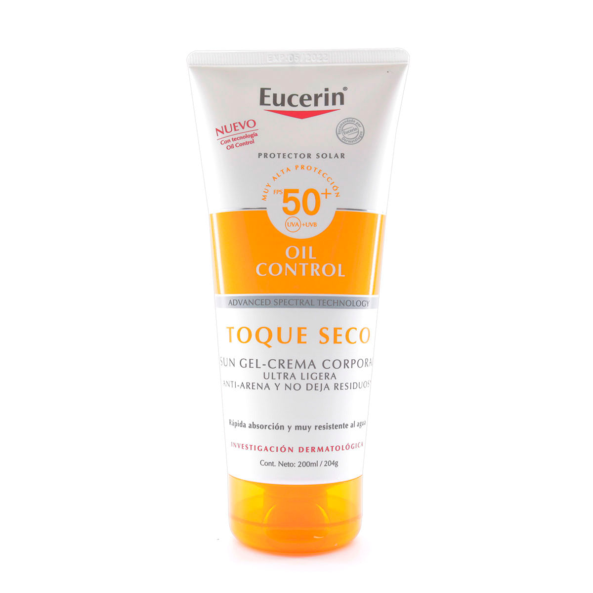 Protector Solar Corporal Eucerin Toque Seco Fps 50 Tubo X 200 Ml ...