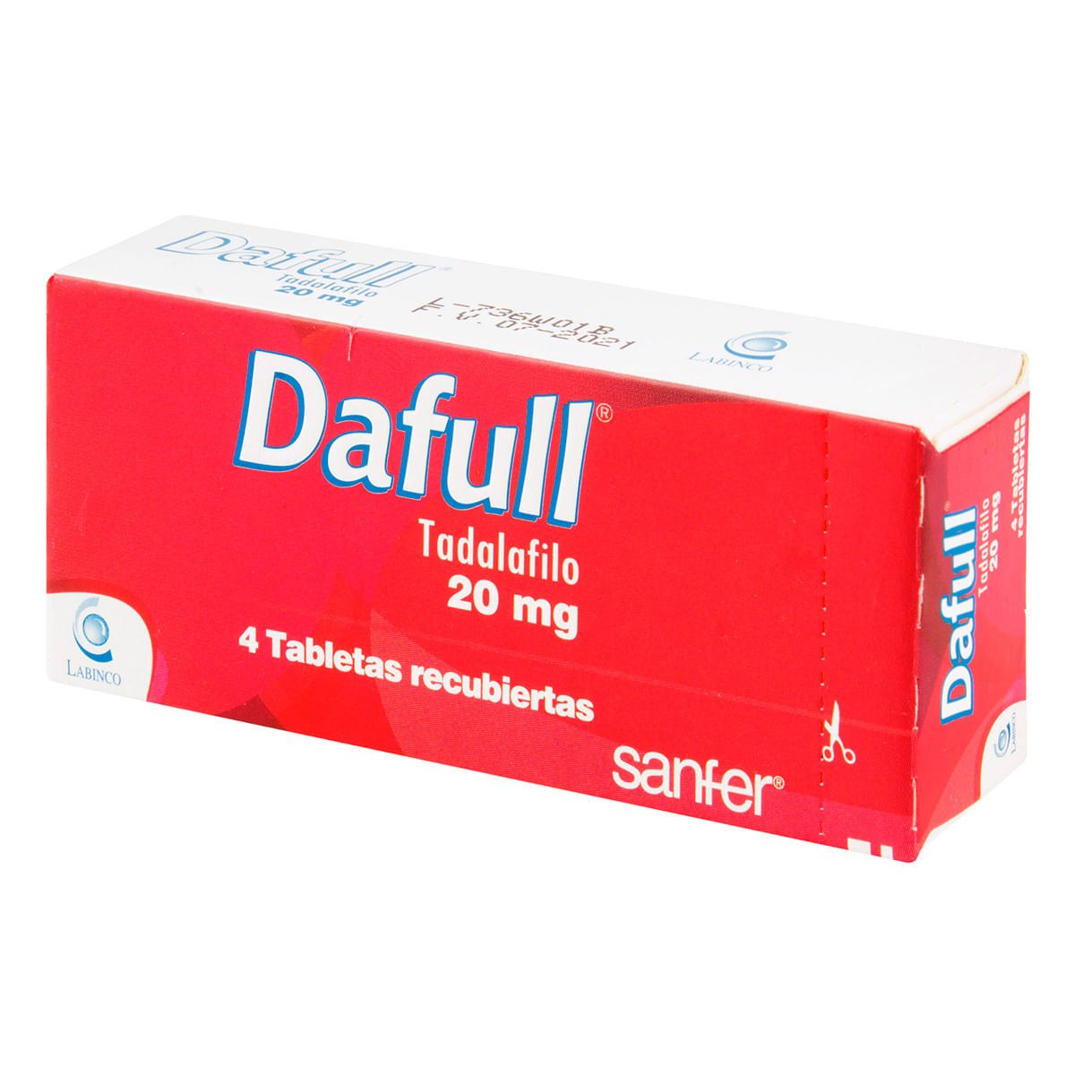 Dafull 20 Mg Labinco Caja X 4 Tabletas Recubiertas. - Farmaexpress