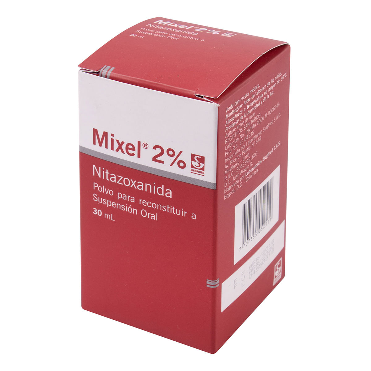 Suspensión Oral Mixel 2% Siegfried Polvo Frasco X 30 Ml. - Farmaexpress