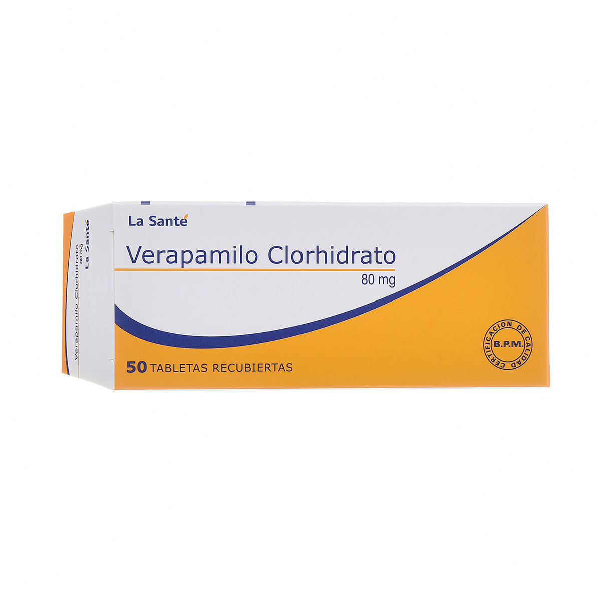 Verapamilo Clorhidrato 80 Mg La Santé Caja X 50 Tabletas Recubiertas ...
