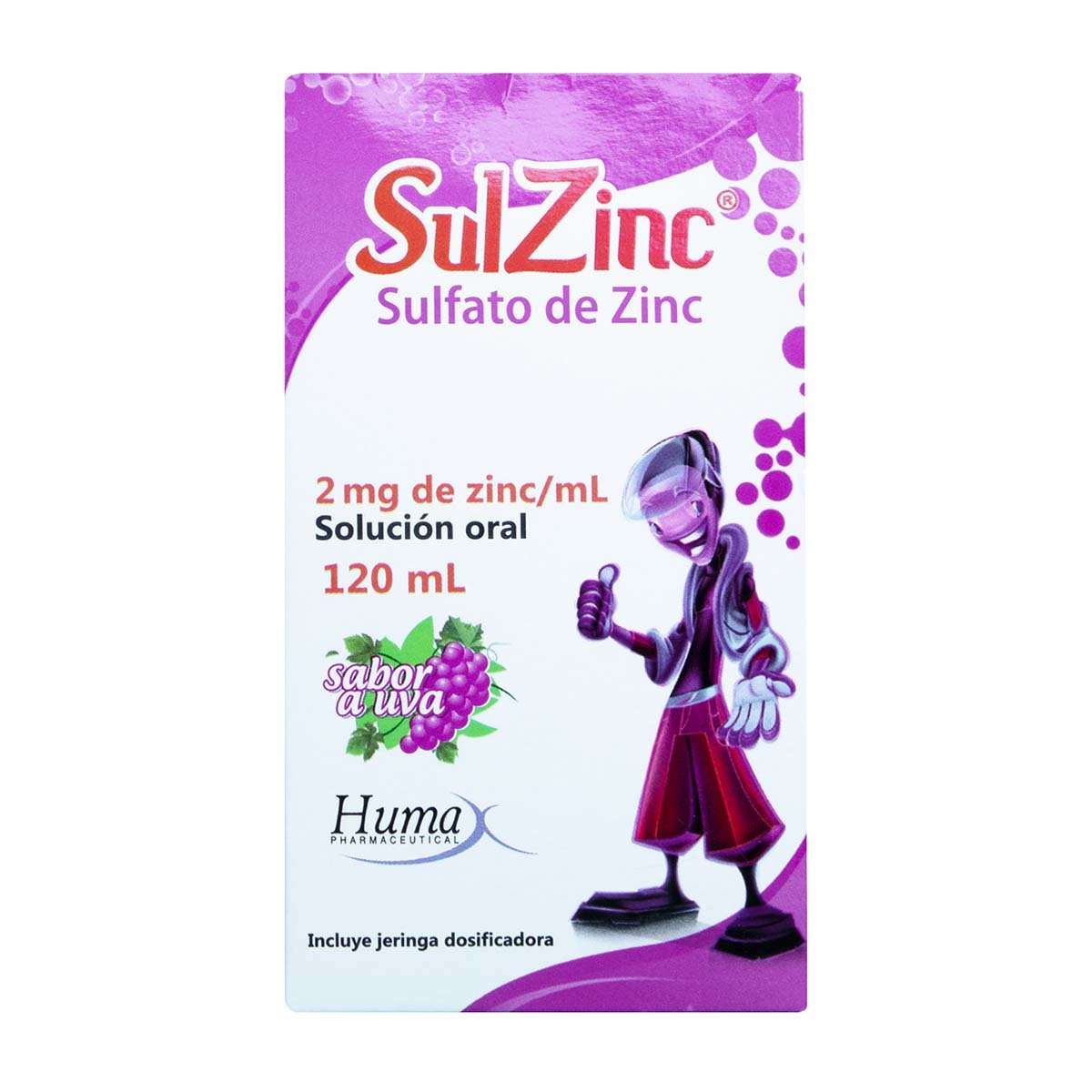 Solución Oral Sulzinc 2 Mg/Ml Humax Uva Frasco X 120 Ml. - Farmaexpress