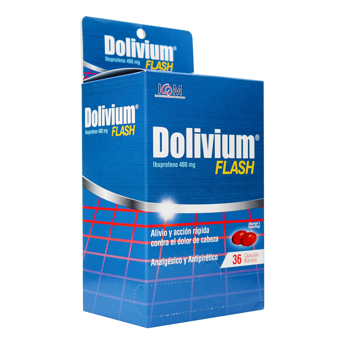 Dolivium Flash 400 Mg Icom Caja x 36 Cápsulas Blandas - Farmaexpress