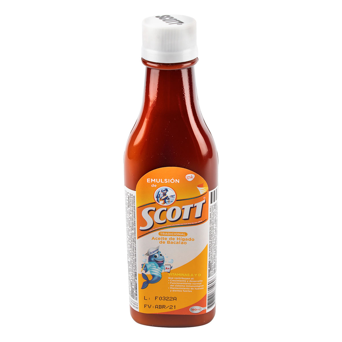 Emulsión De Scott Tradicional Frasco X 180 Ml. - Farmaexpress