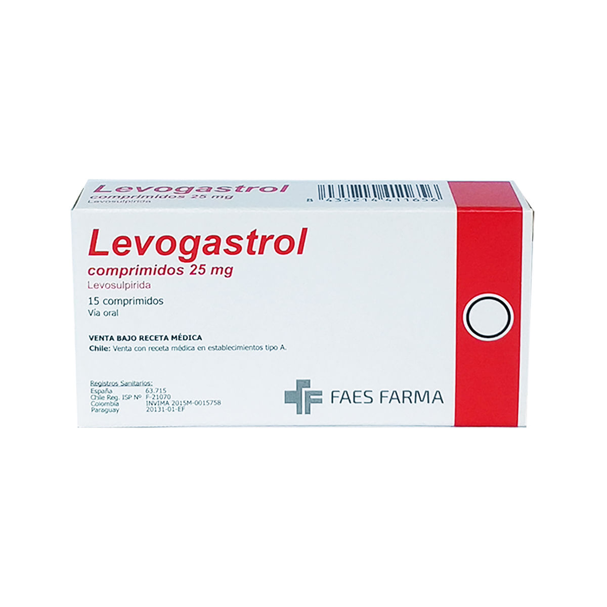 Levogastrol 25 Mg Faes Farma Caja X 15 Comprimidos. - Farmaexpress