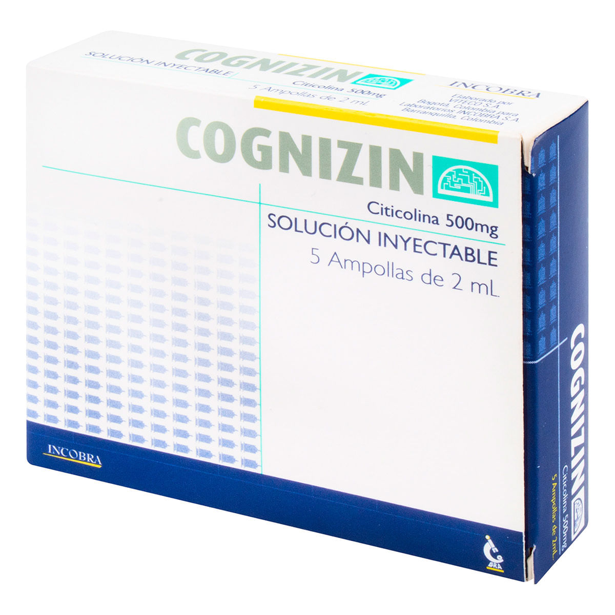 Solución Inyectable Cognizin Citicolina 500 Mg / 2 Ml Caja X 5 Ampollas ...
