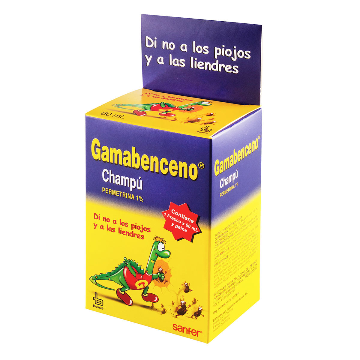 Champú Gamabenceno Plus 1% Bussié Frasco X 60 Ml. - Farmaexpress