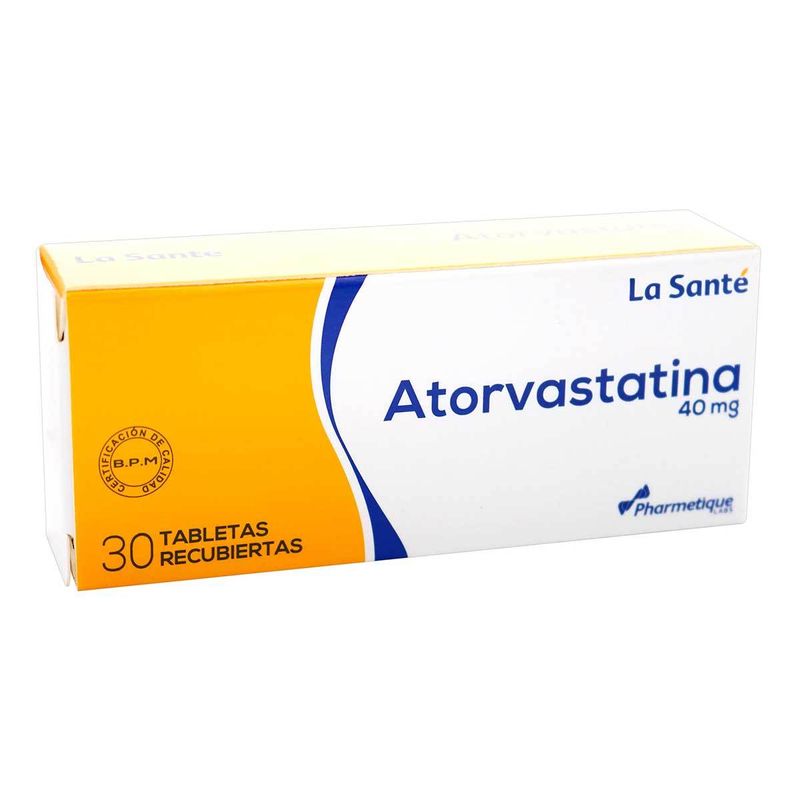 Atorvastatina 40 Mg La Santé Caja X 30 Tabletas. - Farmaexpress