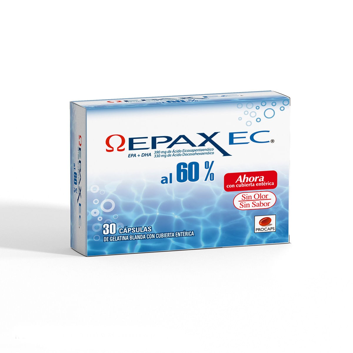 Epax Ec 390 Mg/330 Mg Procaps Al 60% Caja X 30 Cápsulas De Gelatina ...