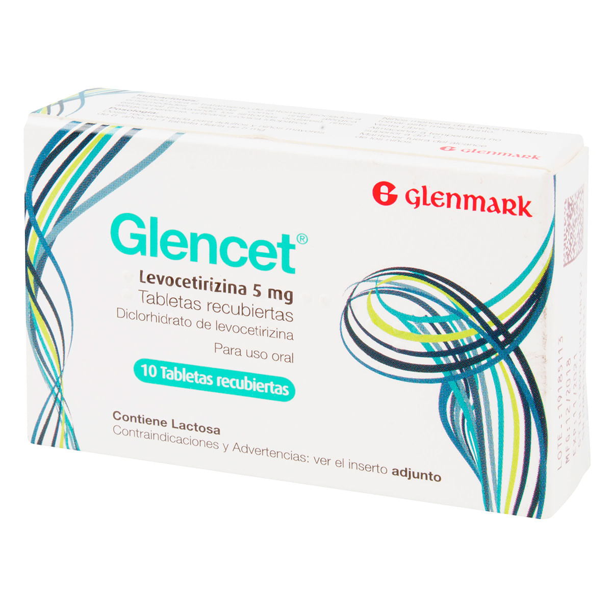 Glencet 5 Mg Glenmark Caja X 10 Tabletas Recubiertas. - Farmaexpress