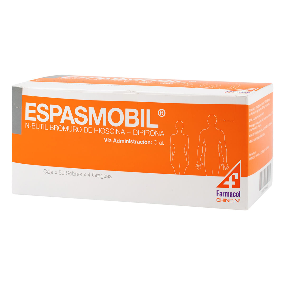 Espasmobil Farmacol Chinoin Caja X 50 Sobres X 4 Grageas. - Farmaexpress