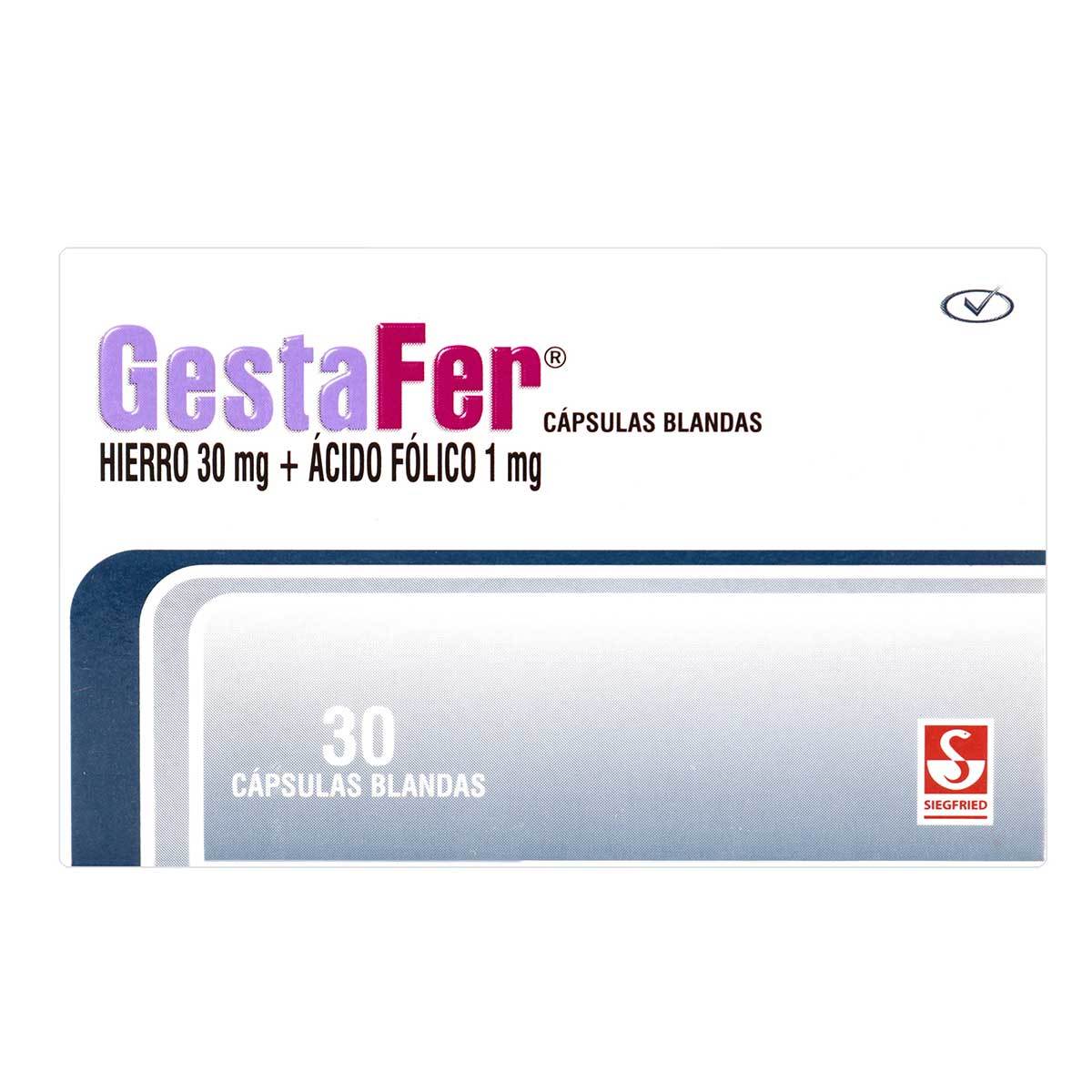 Gestafer 30 Mg/1 Mg Procaps Caja X 30 Cápsulas Blandas. - Farmaexpress