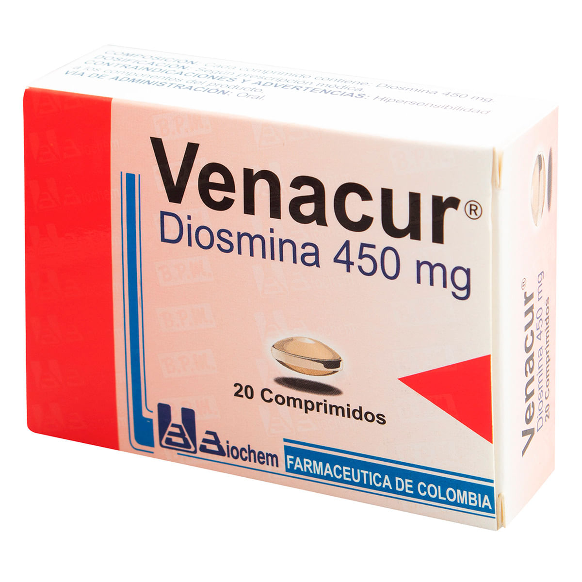 Venacur 450 Mg Biochem Caja X 20 Comprimidos. - Farmaexpress
