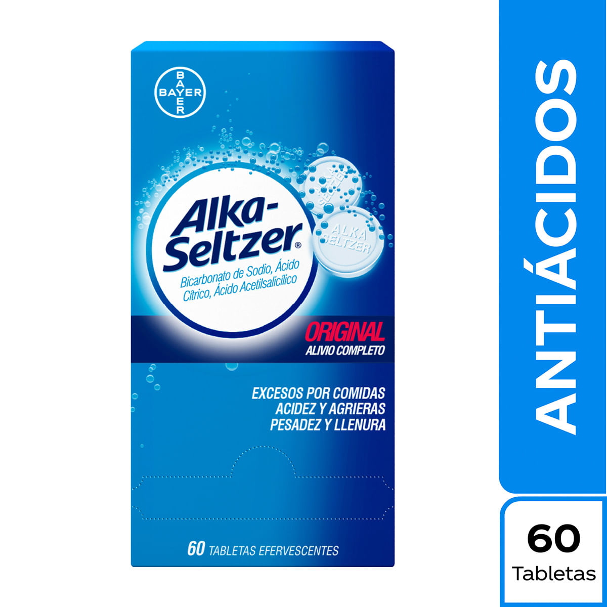 Alka-Seltzer Original Bayer Caja X 60 Tabletas Efervescentes ...