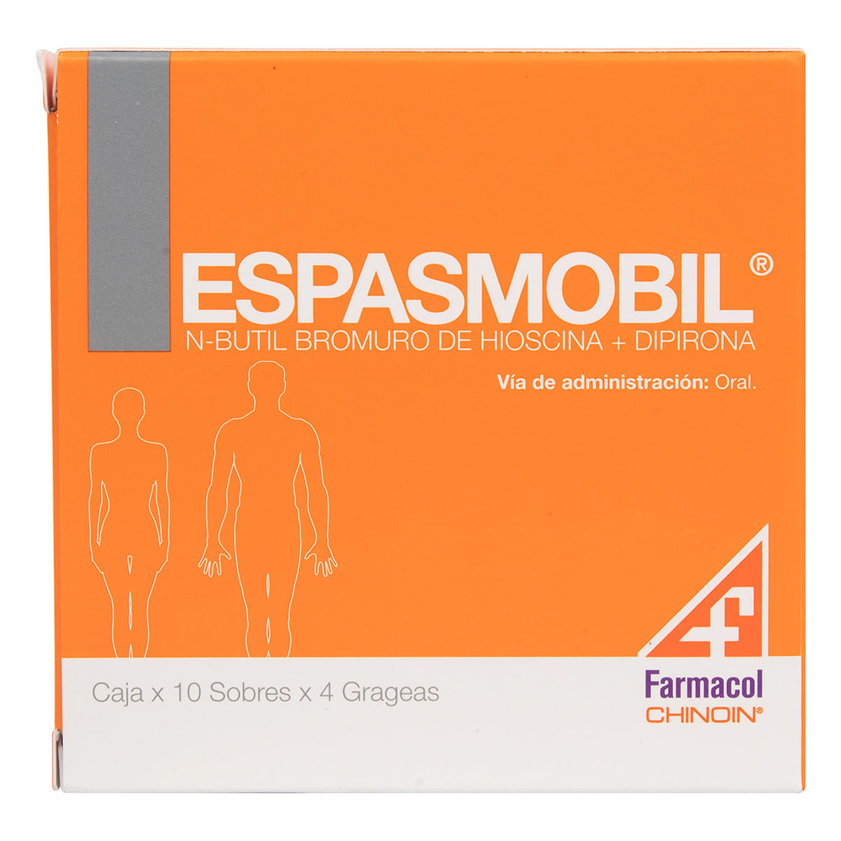 Espasmobil Farmacol Chinoin Caja X 10 Sobres X 4 Grageas. - Farmaexpress