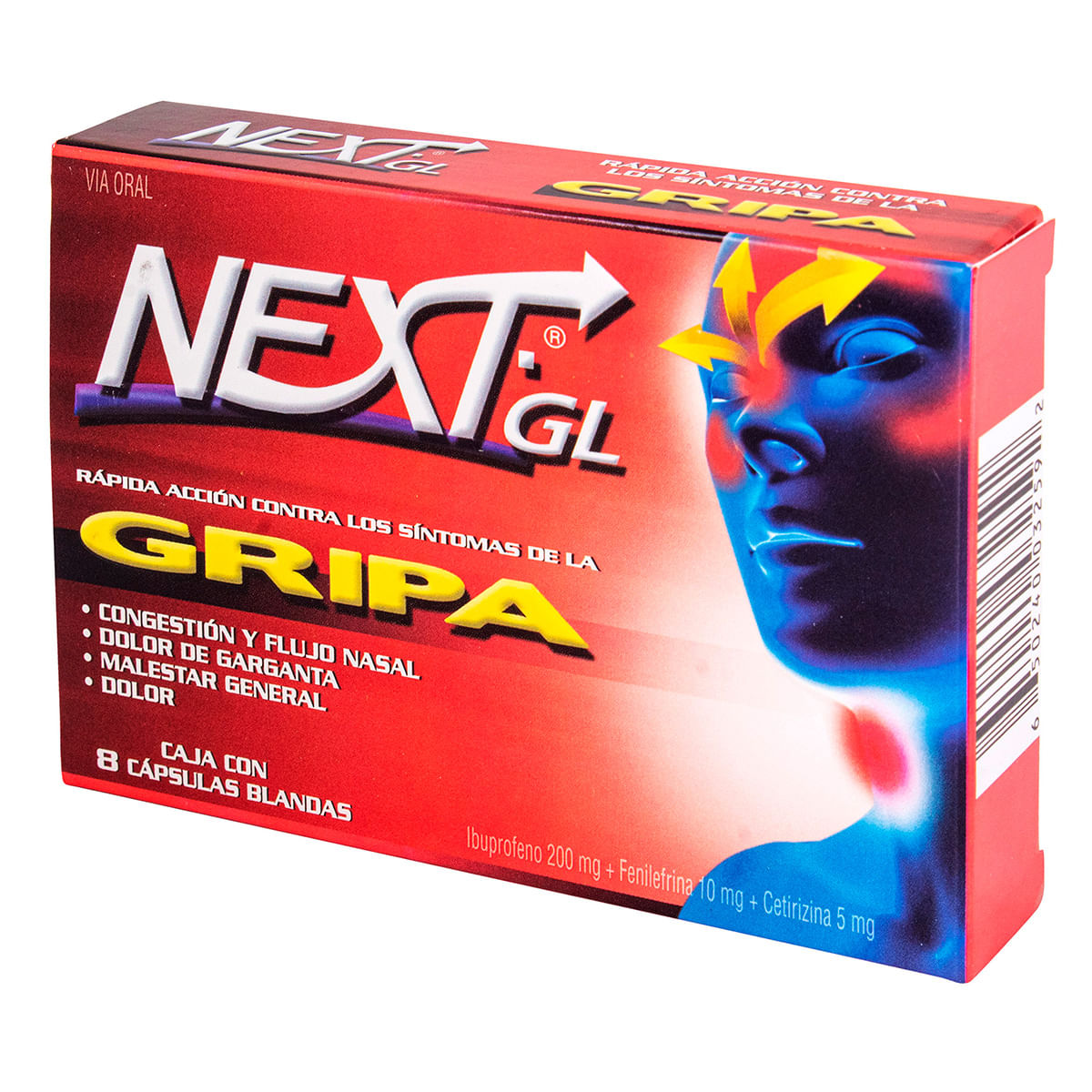 Next Gl Gripa Caja X 8 Cápsulas Blandas. - Farmaexpress