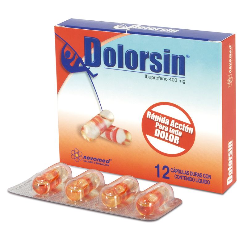 Dolor sin 400 Mg Novamed Caja x 12 Cápsulas Duras - Farmaexpress
