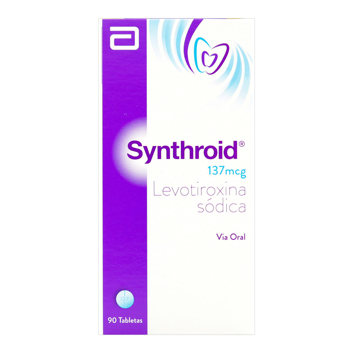 Synthroid 137 Mcg Abbott Frasco X 90 Tabletas. - Farmaexpress