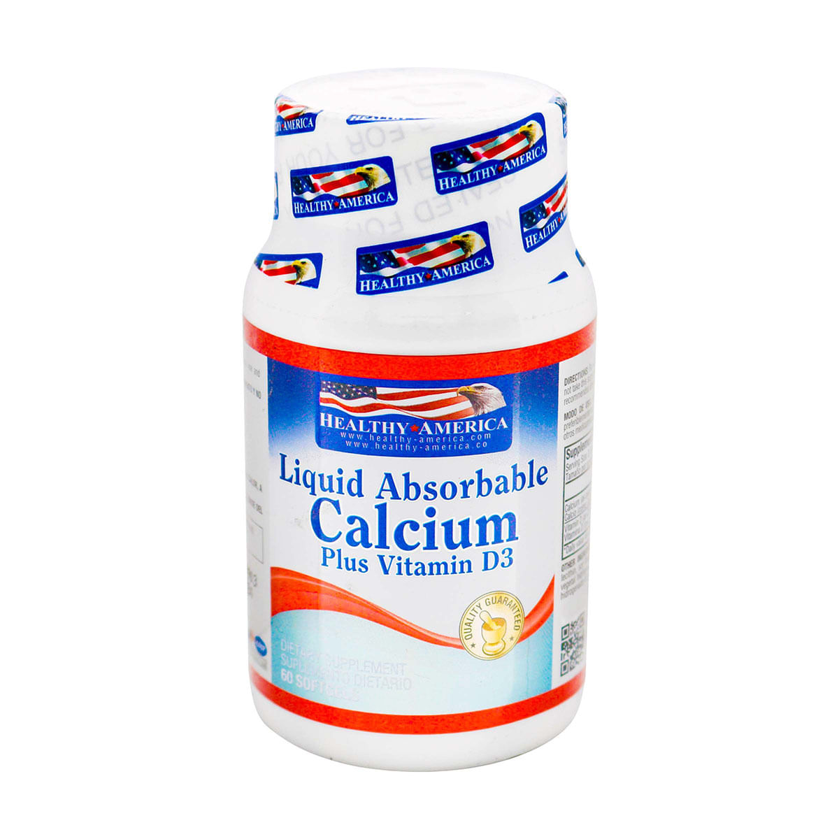 Calcio Líquido Absorbible 1200 Mg Healthy America Con Vitamina D3 ...