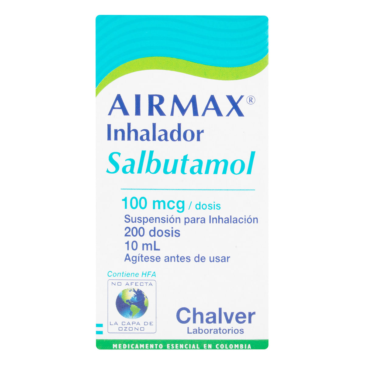 Inhalador Airmax 100 Mcg Chalver 200 Dosis Caja X 10 Ml. - Farmaexpress