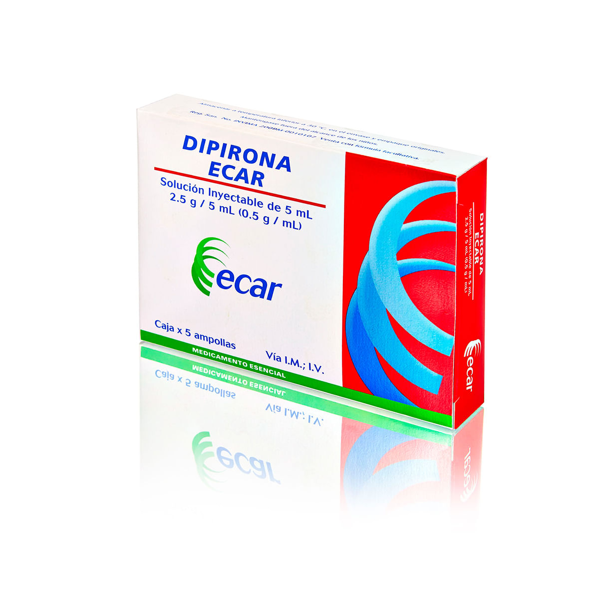 Solución Inyectable Dipirona 2.5 G/5 Ml Ecar Caja X 5 Ampollas ...