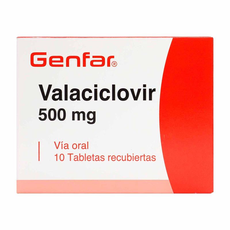 Valaciclovir 500 Mg Genfar Caja X 10 Tabletas Recubiertas. - Farmaexpress