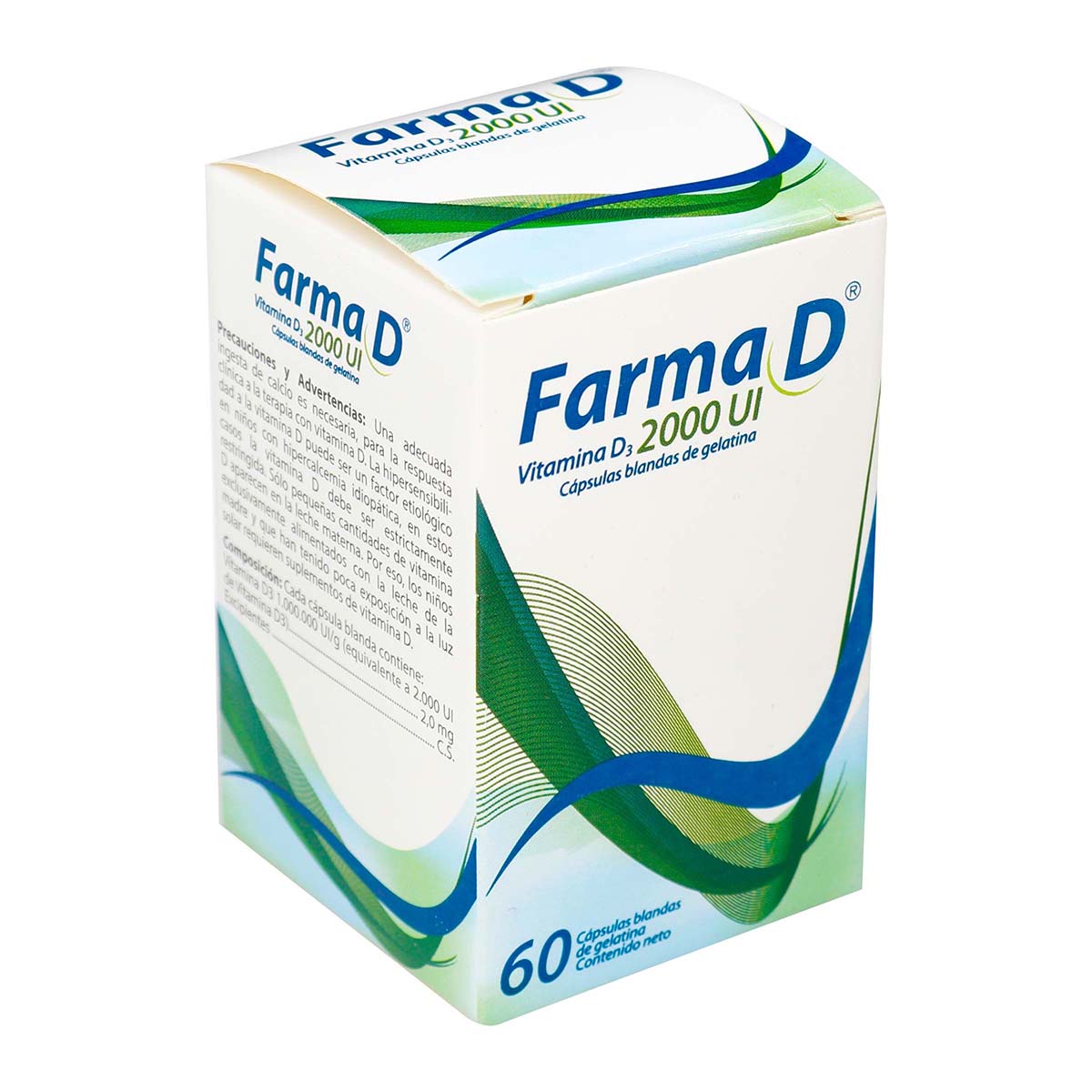 Farma D Vitamina D3 2000 Ui Caja X 60 Cápsulas Blandas. - Farmaexpress
