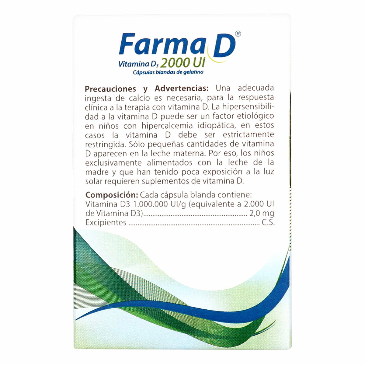 Farma D Vitamina D3 2000 Ui Caja X 60 Cápsulas Blandas. - Farmaexpress