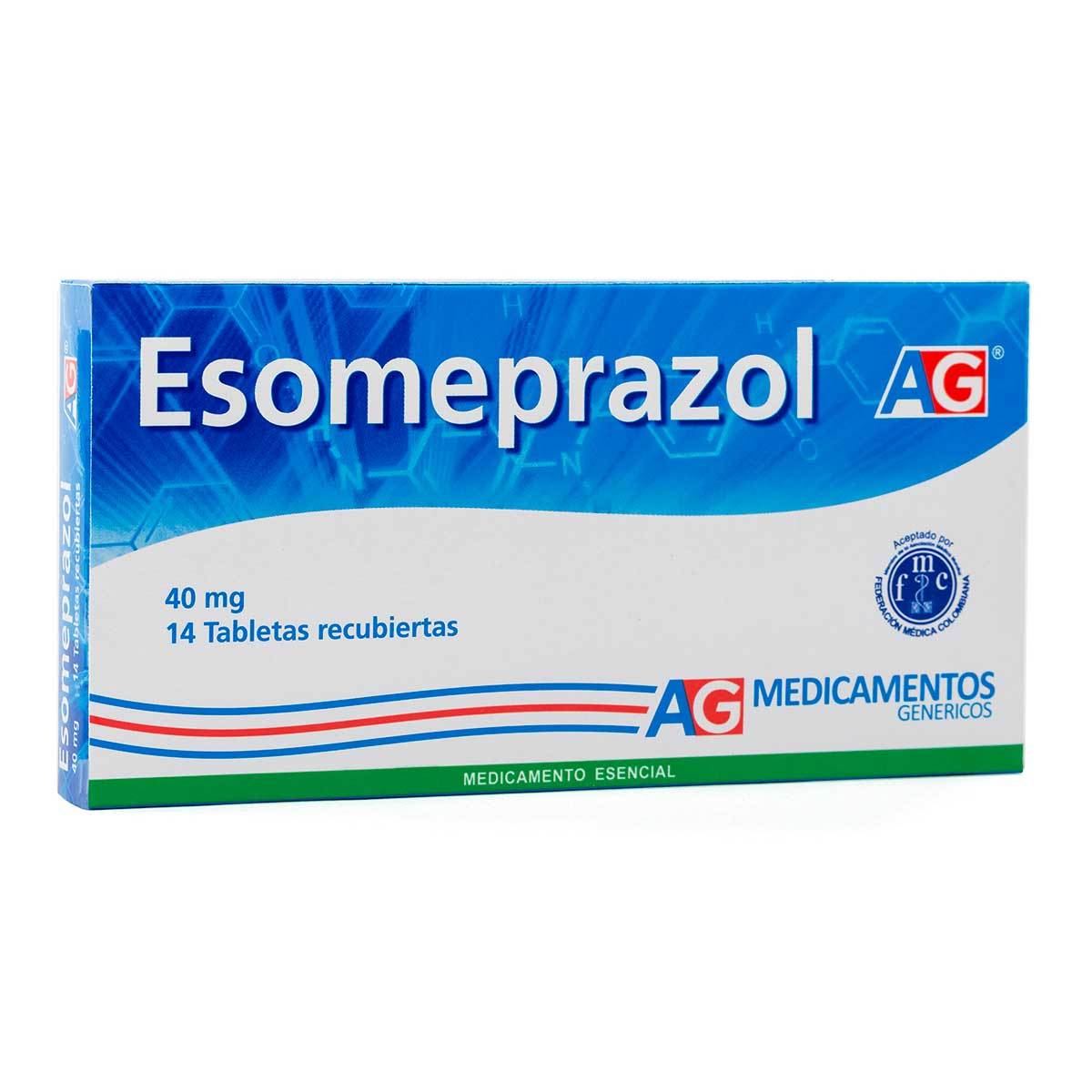 Esomeprazol 40 Mg AG Caja x 14 Tabletas Recubiertas - Farmaexpress