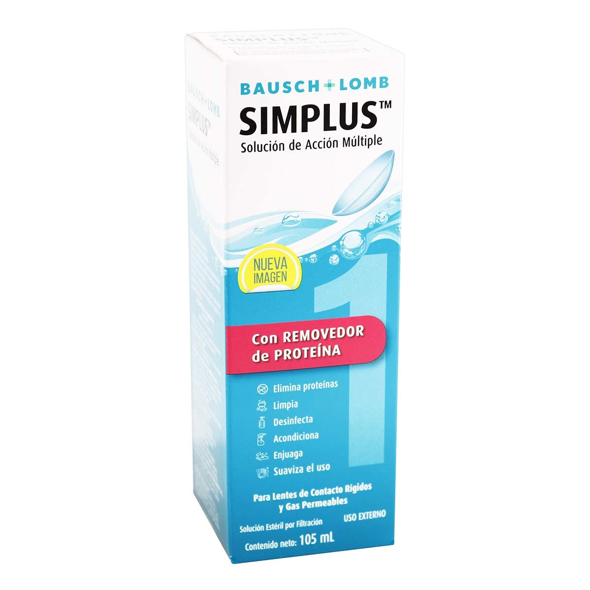 Solución de Acción Múltiple Simplus Frasco x 105 mL - Farmaexpress